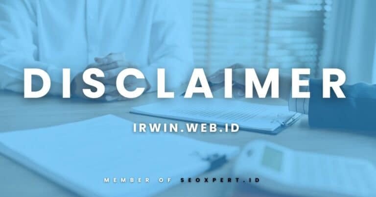 Disclaimer Irwin.web.id